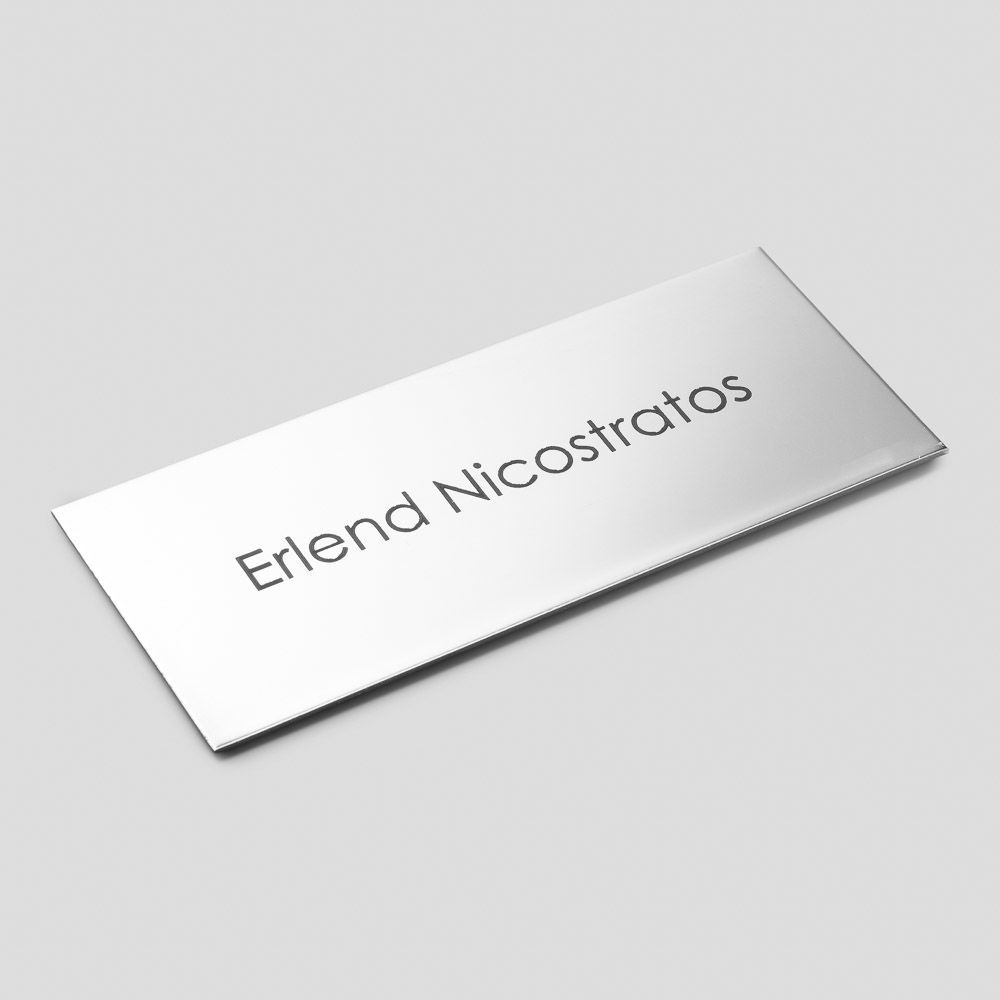 DesignSkilt. Postkasseskilt metall